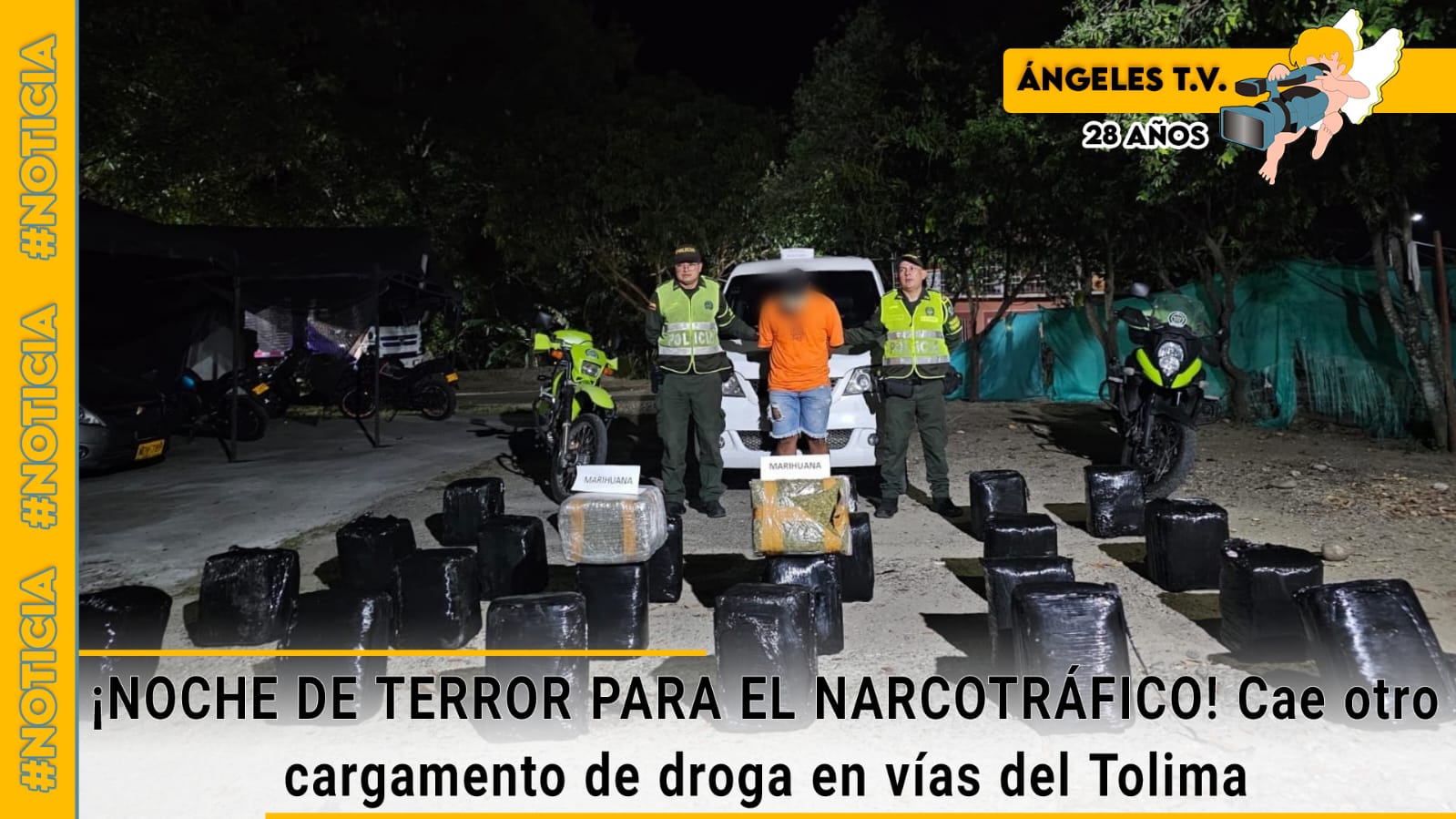 ¡NOCHE DE TERROR PARA EL NARCOTRÁFICO! Cae otro cargamento de droga en Saldaña - Angeles Television
